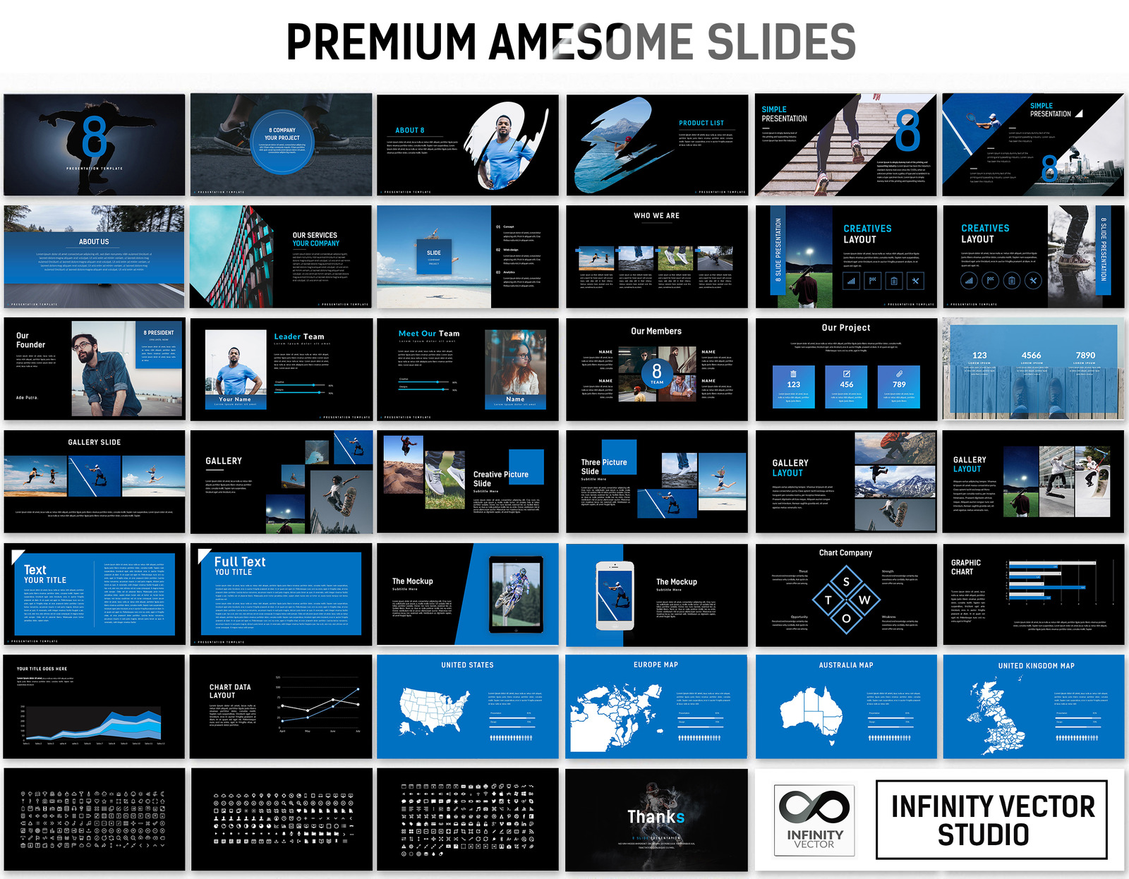 Eight Creative Presentation Powerpoint Template